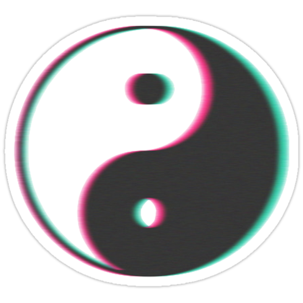 Trippy Yin Yang Stickers By Yeticonvention Redbubble