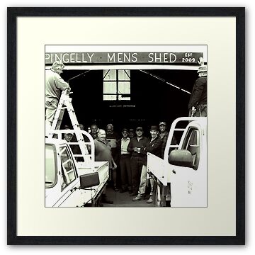 "Pingelly Mens Shed, est 2009" by LouJay | Redbubble